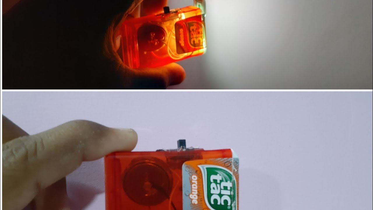 How to make simple mini pocket torch with tic tac must watch very ...