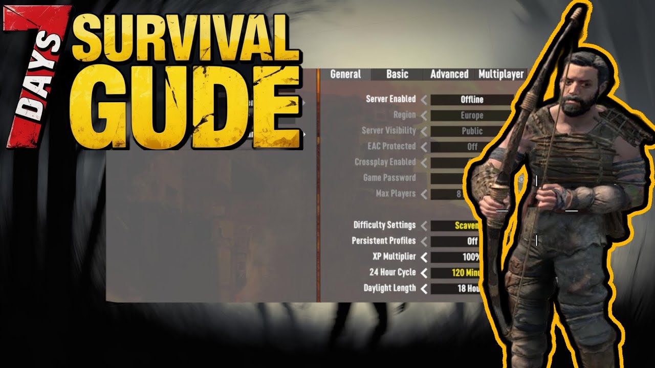 The Perfect Settings For A Beginner - 7 Days To Die Survival Guide ...