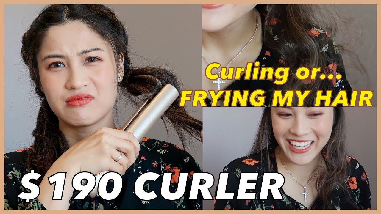 FAIL! Curling (*FRYING) my hair for the 1ST TIME II TYME CURLER - YouTube