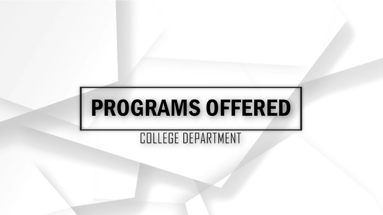 College Programs Offered - YouTube