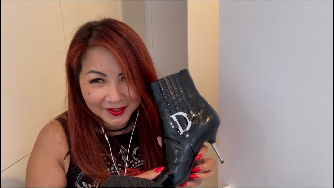 ASMR Leather Shoes 👠 Collections. Tapping and Scratching - YouTube