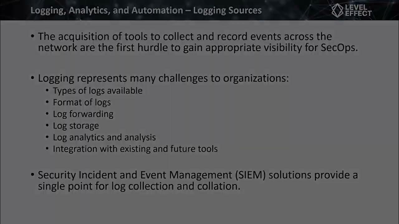Logging for Security Lecture 1 Logs and Sources - YouTube