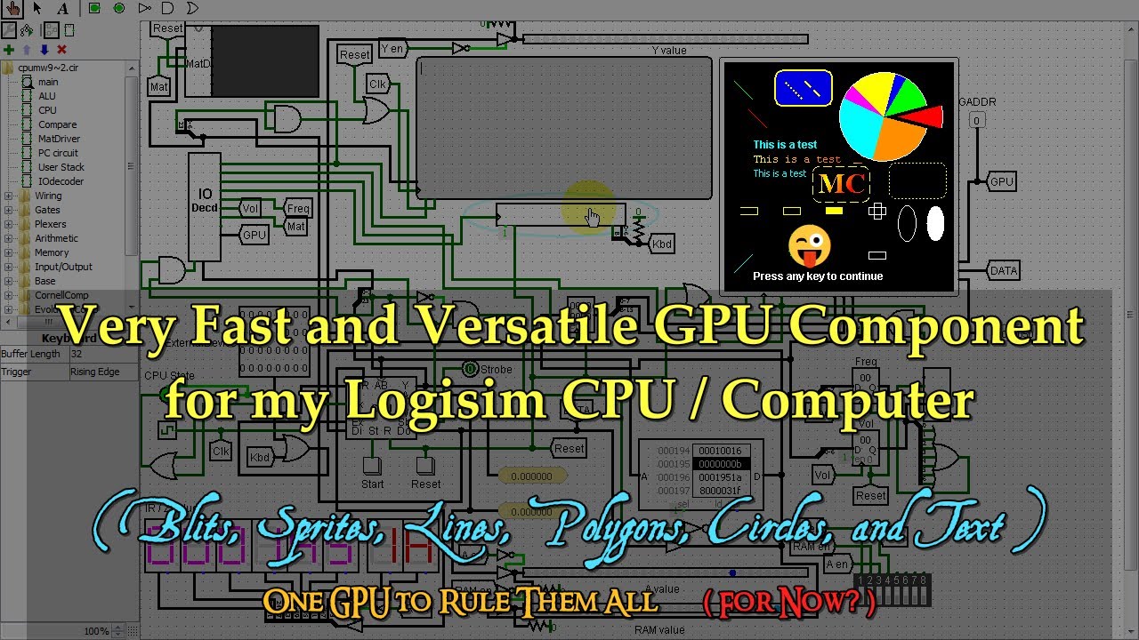 Very Fast and Versatile GPU Component for my Logisim CPU / Computer ...