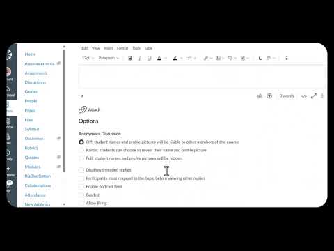 How to Create a Discussion Forum in Canvas LMS - YouTube