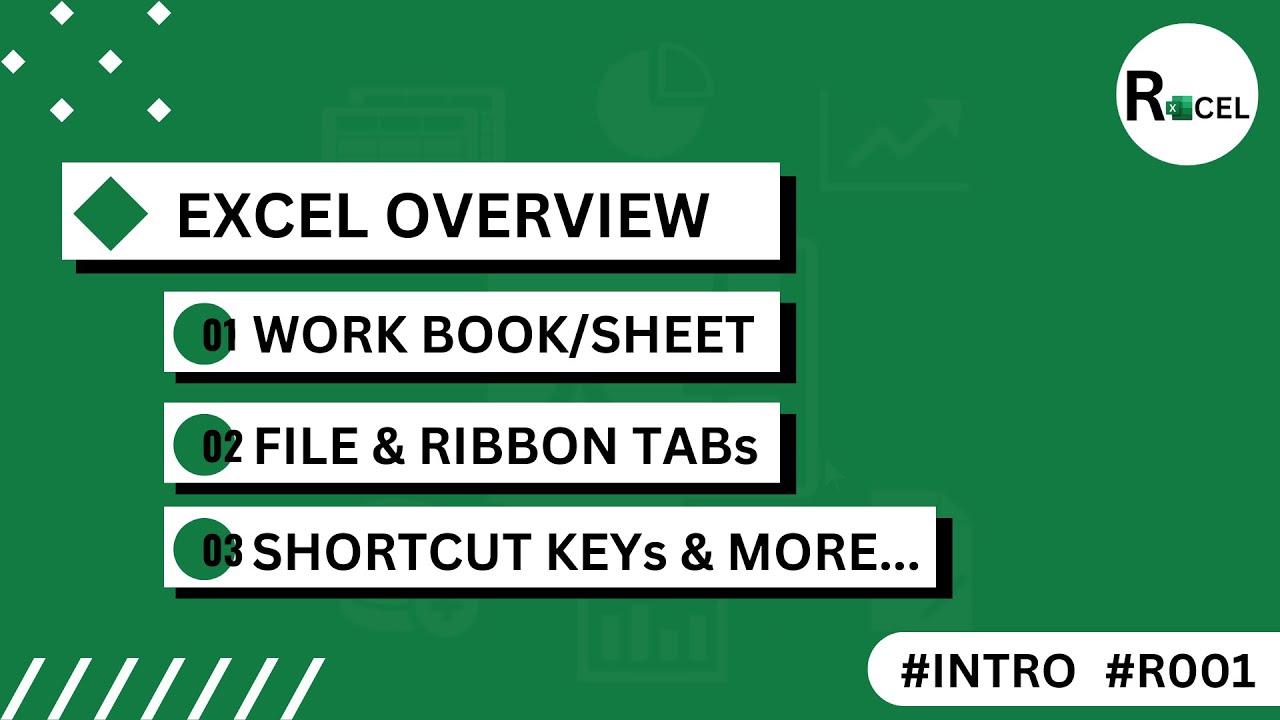 Basic Overview, Shortcut Keys & Ribbon - R001 | Rxcel - YouTube