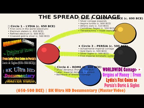 Worldwide Coinage:Origins of Money – Lydia’s First Coins to Persia’s Daric & Siglos | 8K Documentary