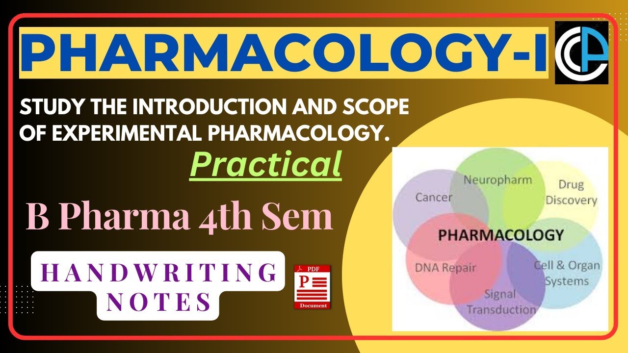 Introduction to experimental Pharmacology// B. pharmacy 4th sem ...