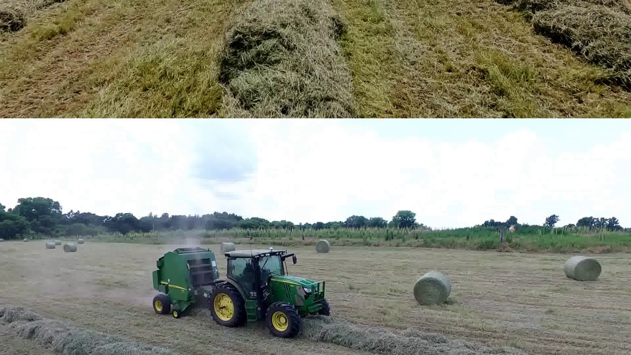 Awesome process of baling hay - YouTube