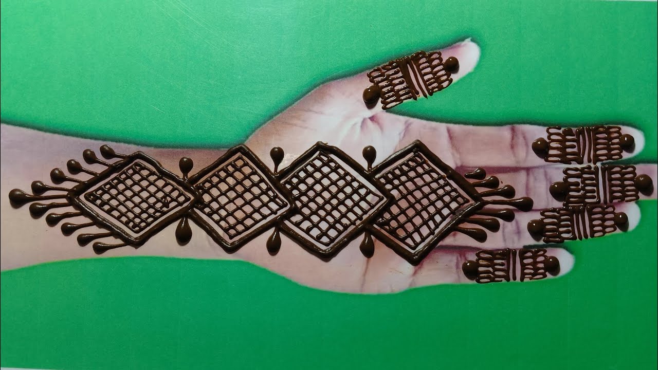 simple arebic mehandi design & simple checks mehandi designs &easy ...