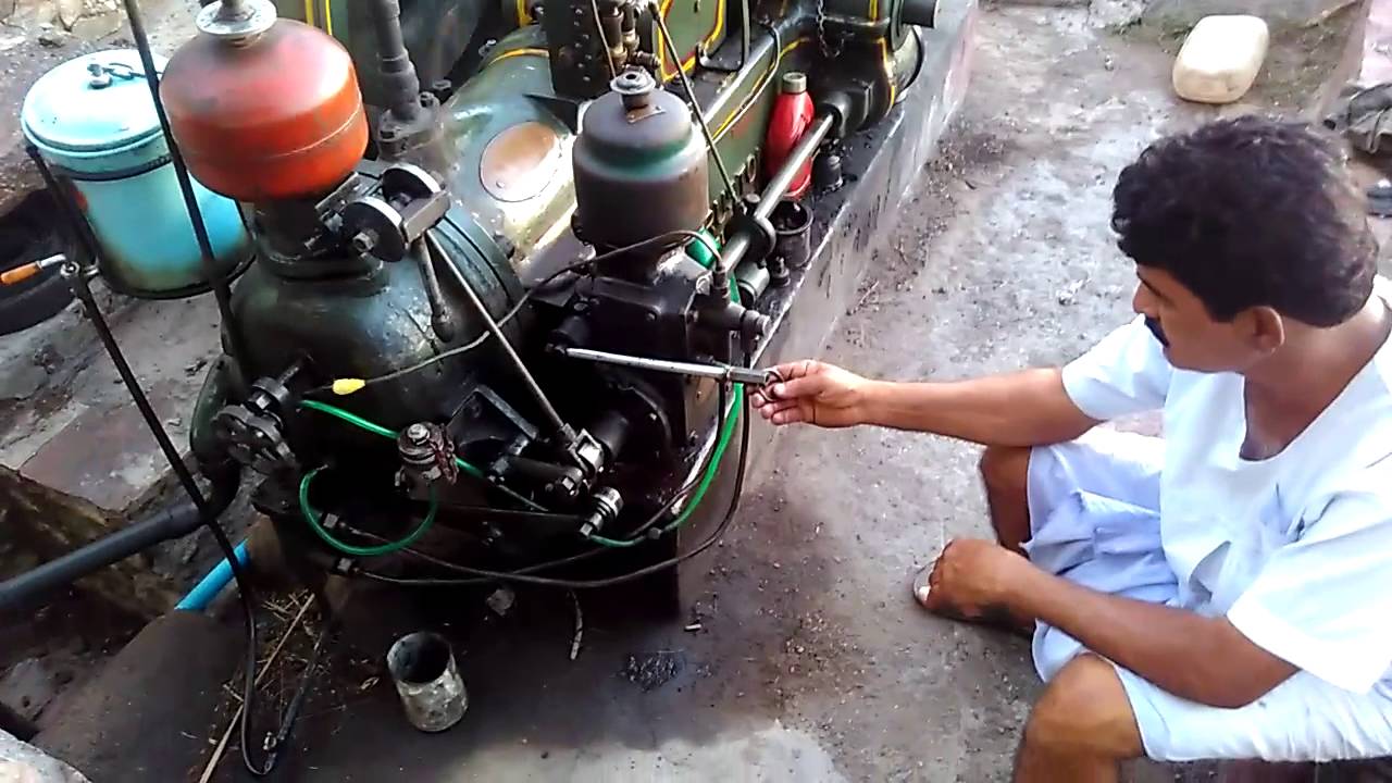 Ruston 4yhr engine attach generator nicely work - YouTube