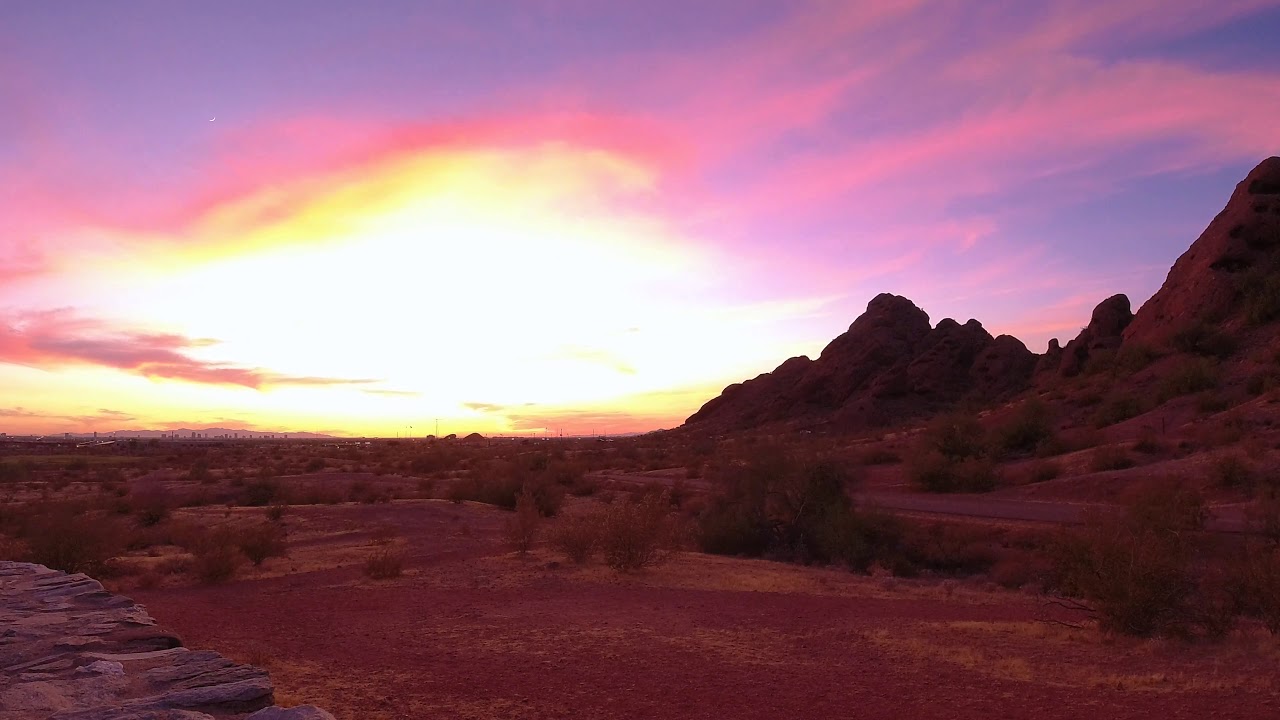 Sunset View from the Papago Park Trails in Phoenix, Arizona | Time ...
