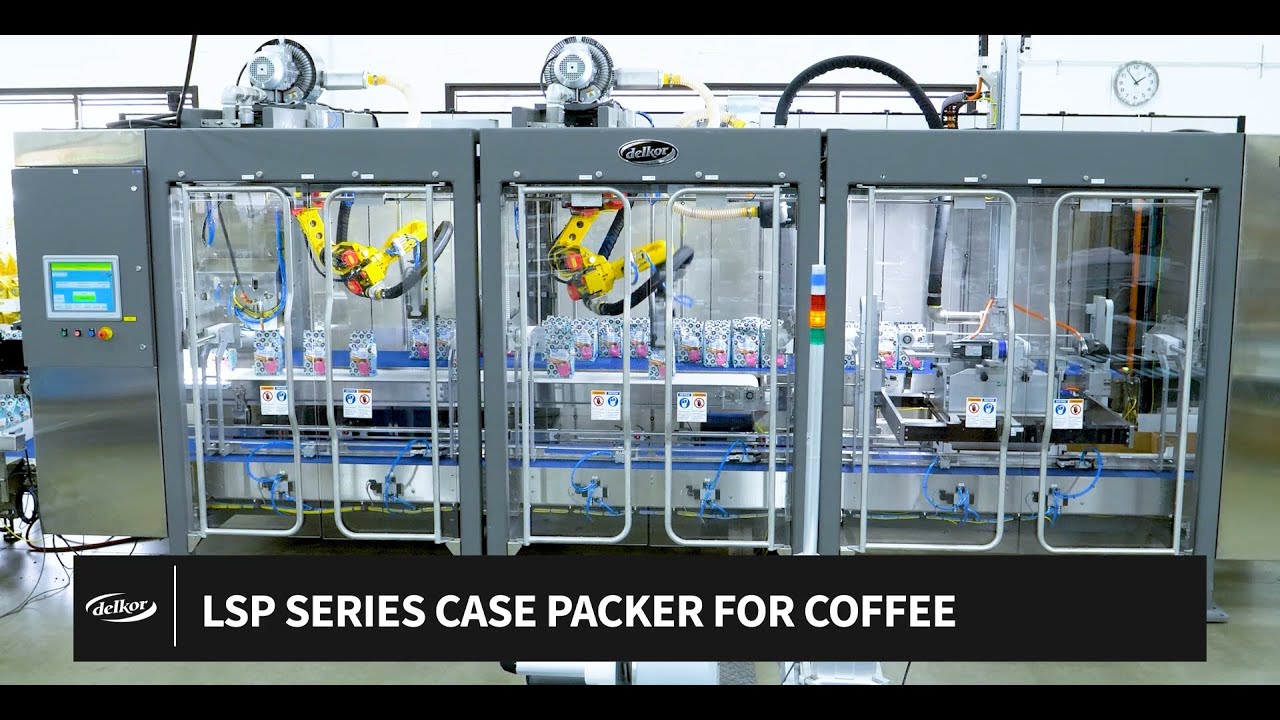 Delkor's LSP Series Coffee Case Packer | Coffee Bag Packaging | Delkor ...