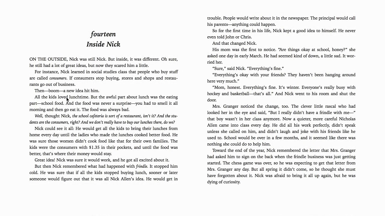 Frindle Chapter 14 - YouTube