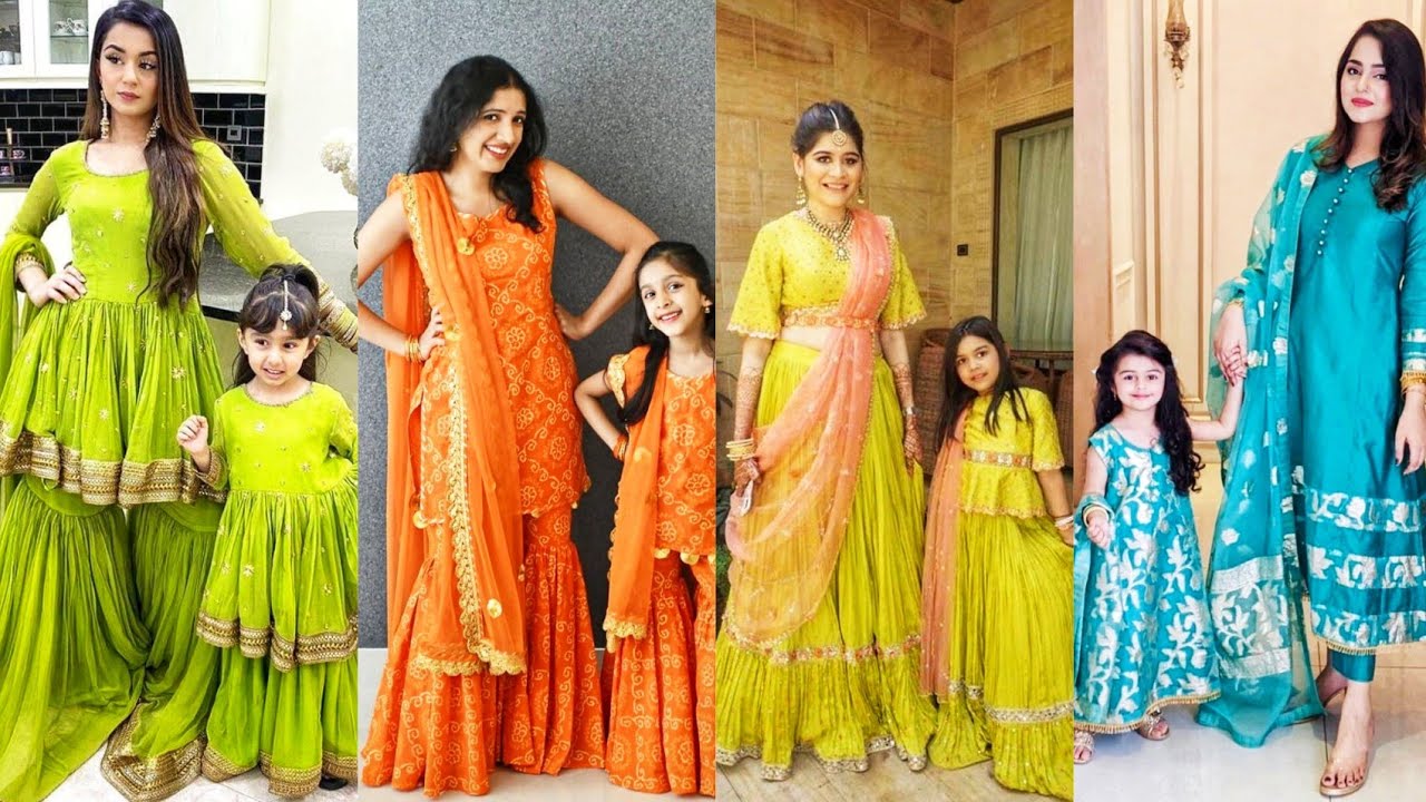 মা এবং মেয়ে ম্যাচিং ড্রেস ডিজাইন 😍😍 new and stylish mother and ...