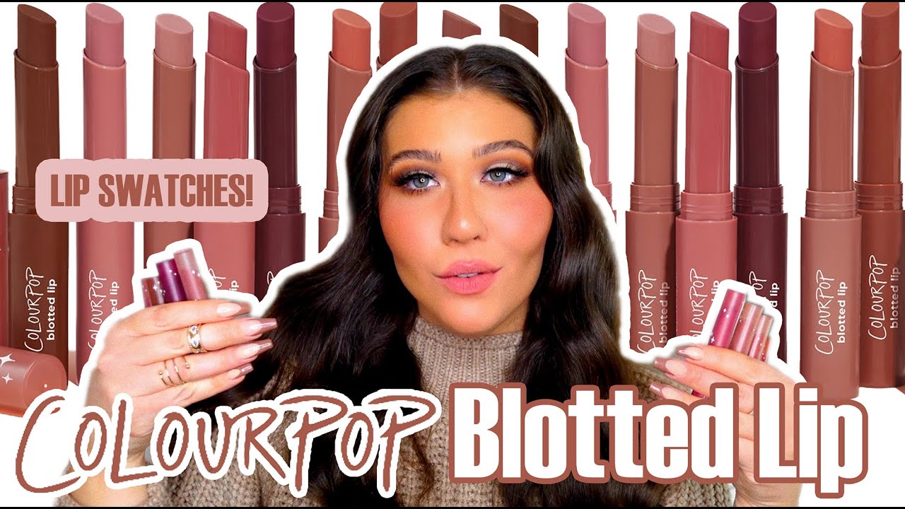 NEW COLOURPOP BLOTTED LIP | LIP SWATCHES OF ALL 8 SHADES! - YouTube