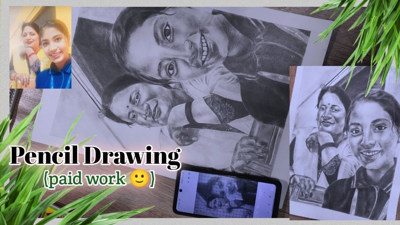 Pencil Drawing🙂 on A3 paper || l have completed my new paid work 🥰|| # ...