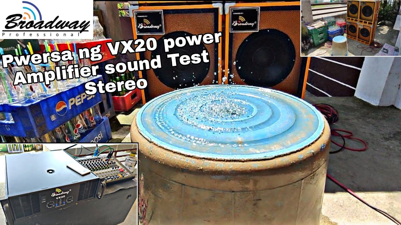Lakas Ng VX20 power Amplifier ng Broadway sa 4ohms Stereo, mixer Lang ...