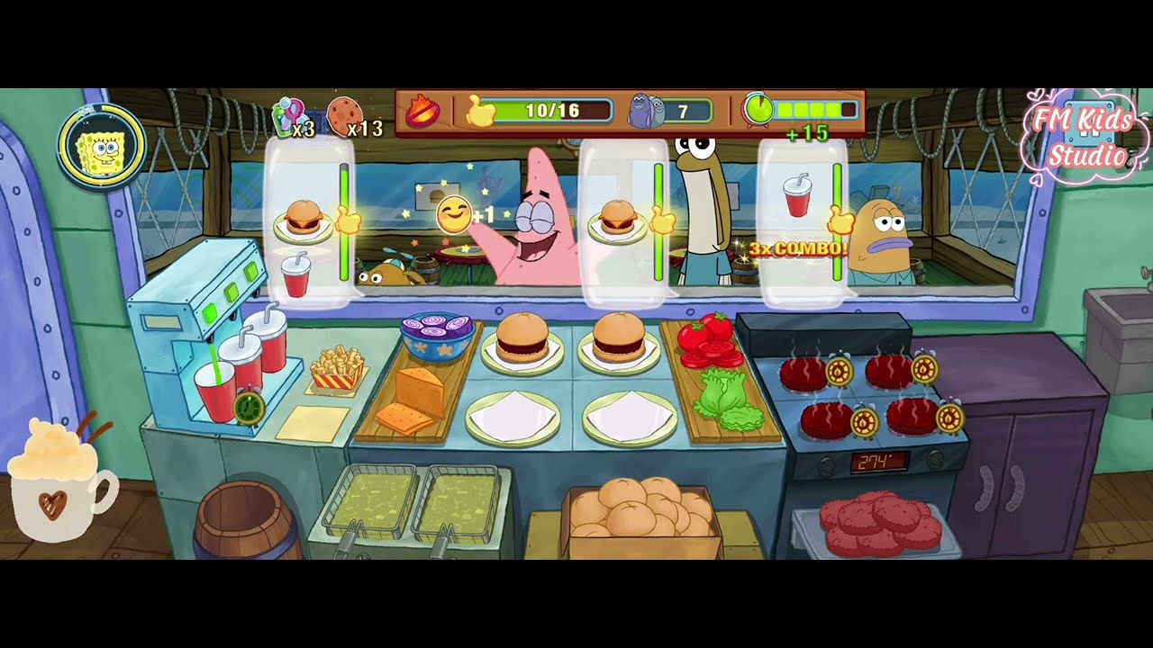 Spongebob Squarepants Get Cooking Krusty Krab Level 33 and 34 - YouTube