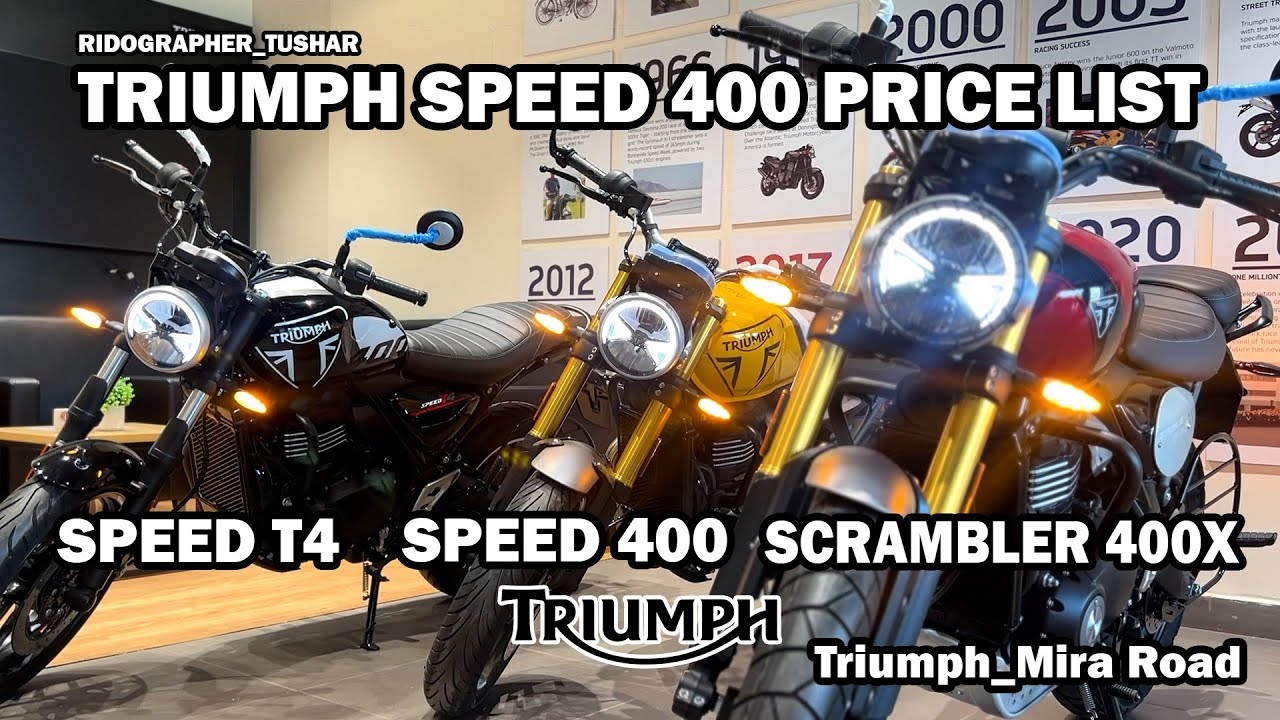 All Triumph Speed Price List |Triumph T4, Speed 400 & Scrambler 400X ...