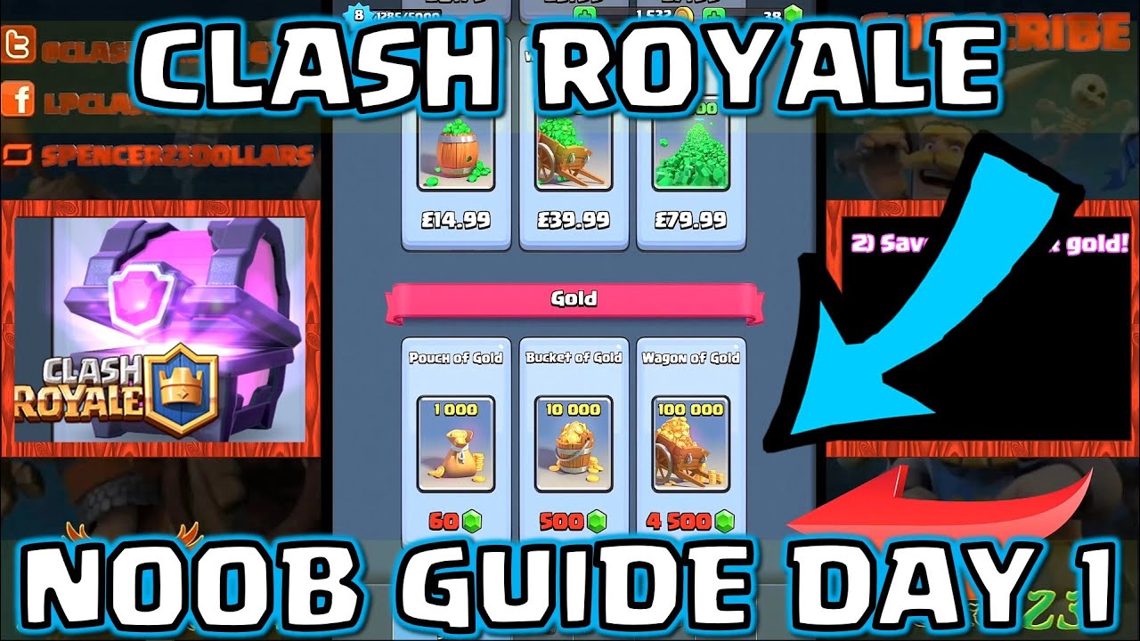 Clash Royale - Noob guide day 1! (released today!) - YouTube