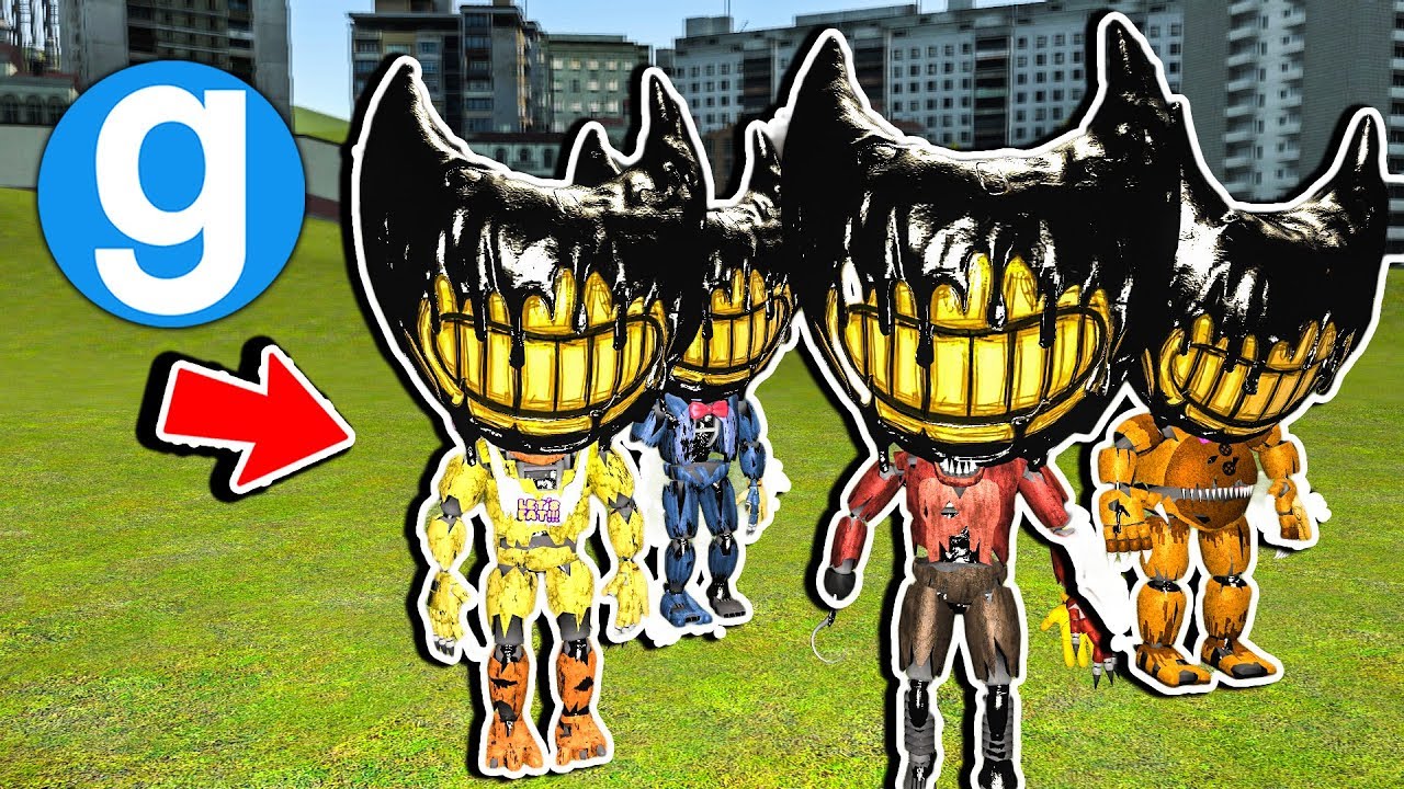 Brand New Bendy FNAF 4 Nightmare Heads! Bendy and The Ink Machine Garry ...