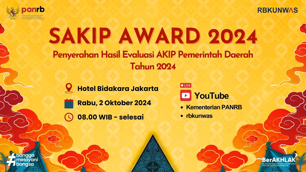 Penyerahan Hasil Evaluasi AKIP Pemerintah Daerah Tahun 2024 - YouTube
