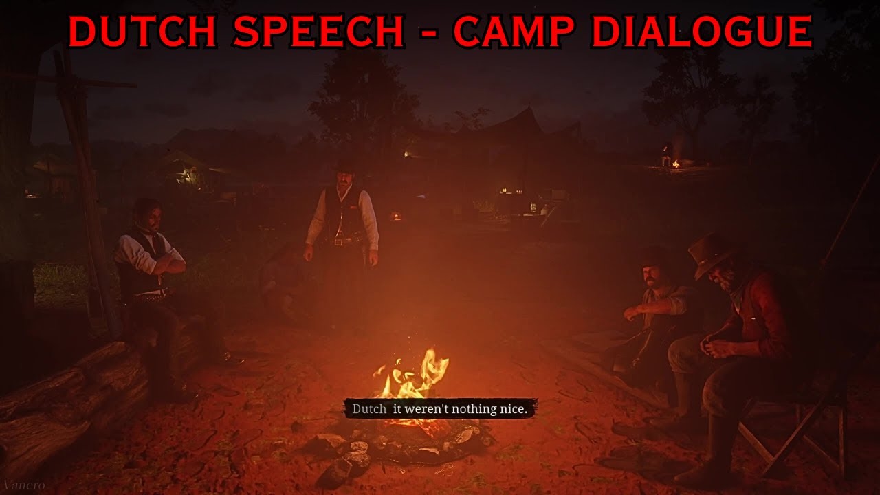 Dutch van der Linde Speech - RDR2 Camp Dialogue - YouTube