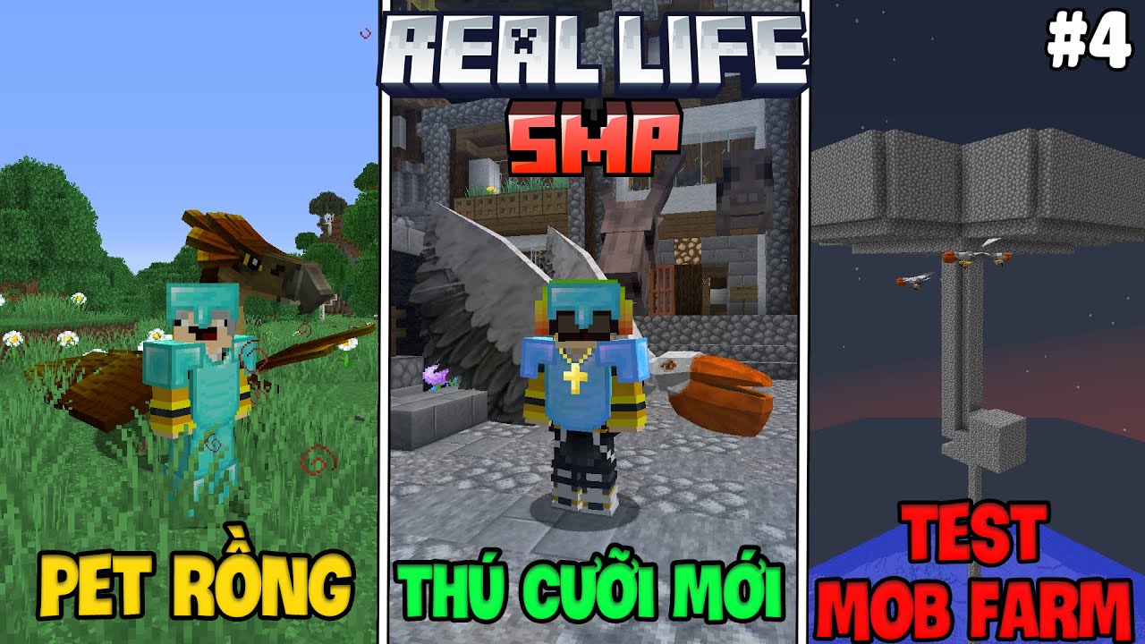 MINECRAFT REAL LIFE SMP TẬP 4: THUẦN PHỤC RỒNG VÀ THÚ CƯỠI MỚI | TÔI ...