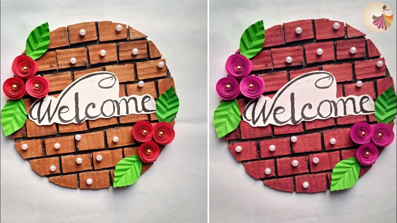 Diy simple wallmate /wallmate desing /wall hanging /#peper craft # ...