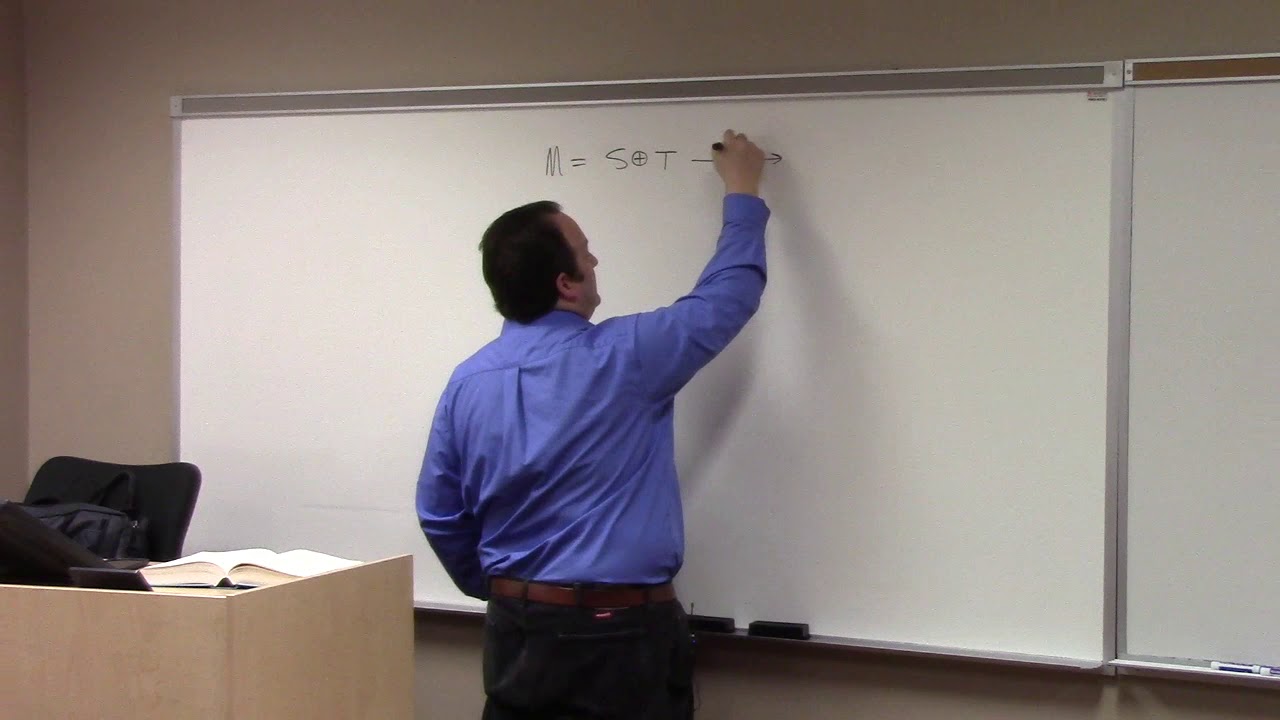 Abstract Algebra II: direct sums, exact sequences, short exact, 4-6-18 - YouTube