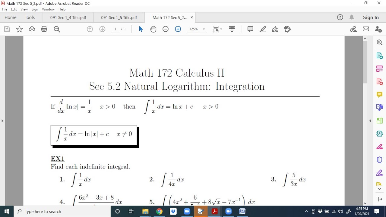 Math 172 Sec 5 2 Part 2 - YouTube
