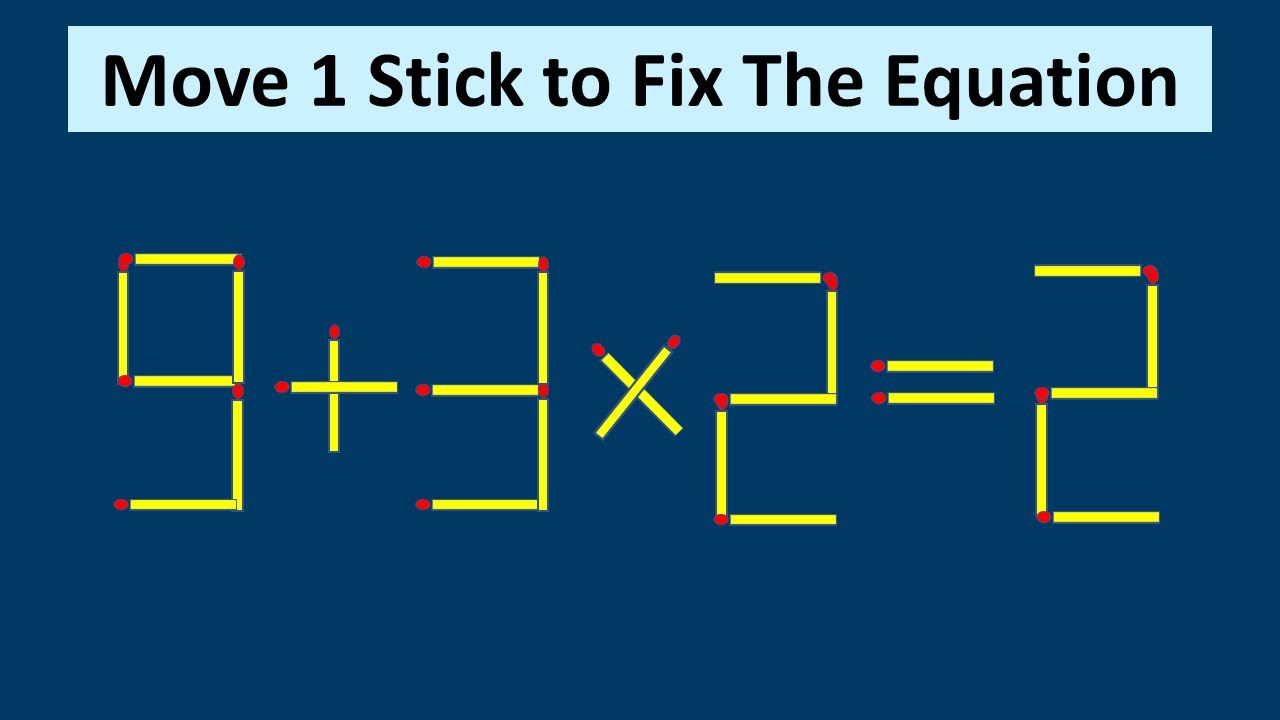 Move 1 Matchstick To Fix The Equation Matchstick Puzzle YouTube move-1-matchstick-to-fix-the-equation-matchstick-puzzle-youtube