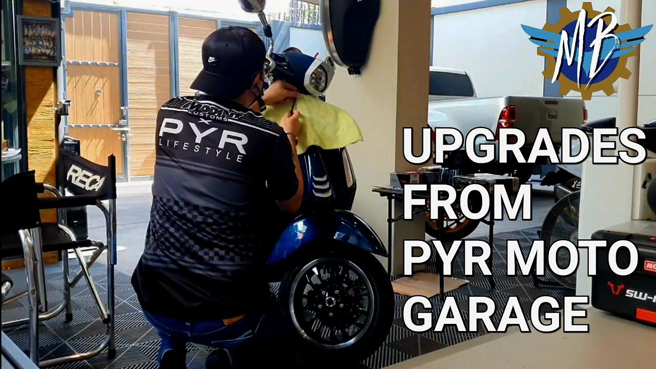 Vespa | Maru's Factory Brake Levers and JS Manuf CNC Fork Cover from PYR Moto Garage - YouTube