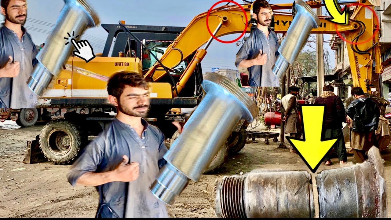 A broken excavator pin due heavy work pin is broken in middle . The ...