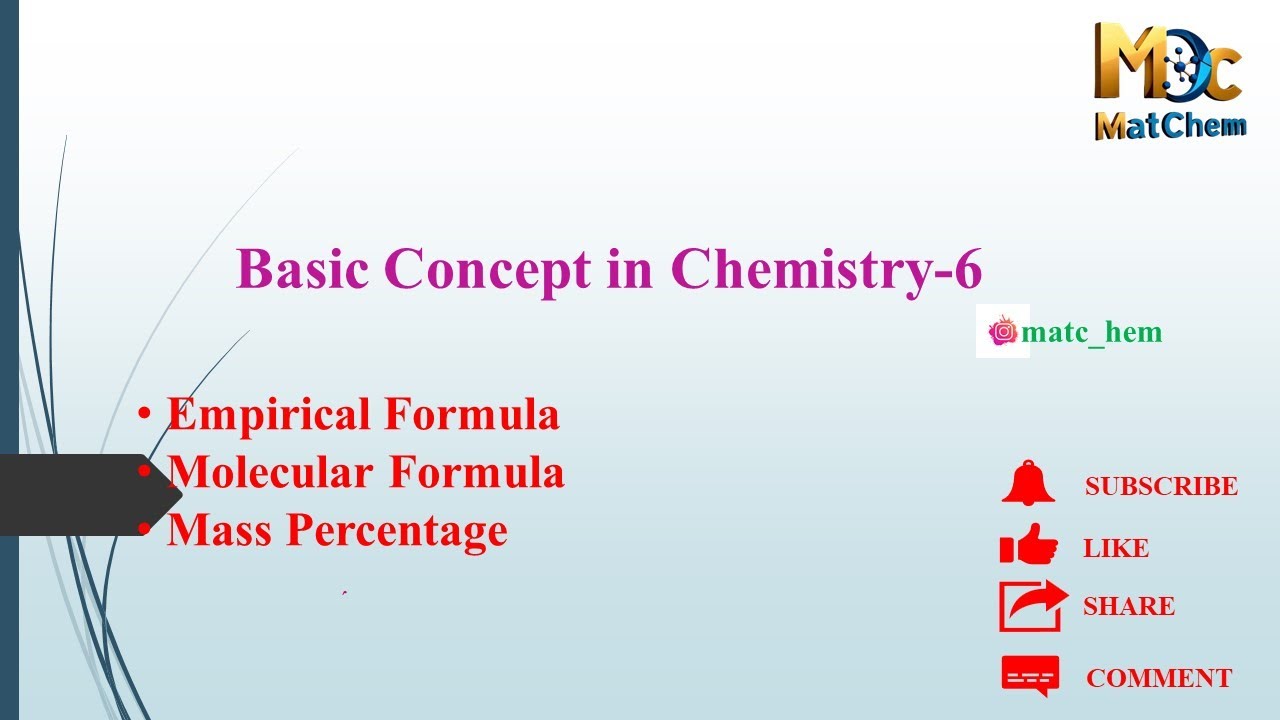 Basic Concepts in Chemistry - 6 #empirical_formula #molecular_formula # ...
