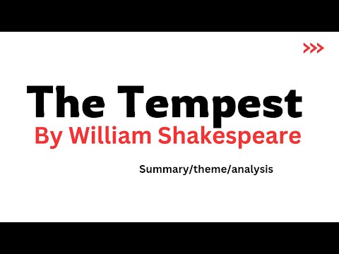 The Tempest//the Tempest summary//handwritten easynotes//William ...