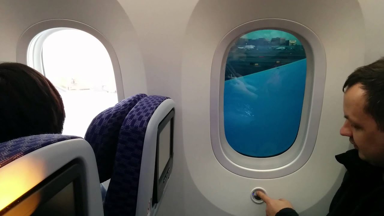 787 adjustable windows - YouTube