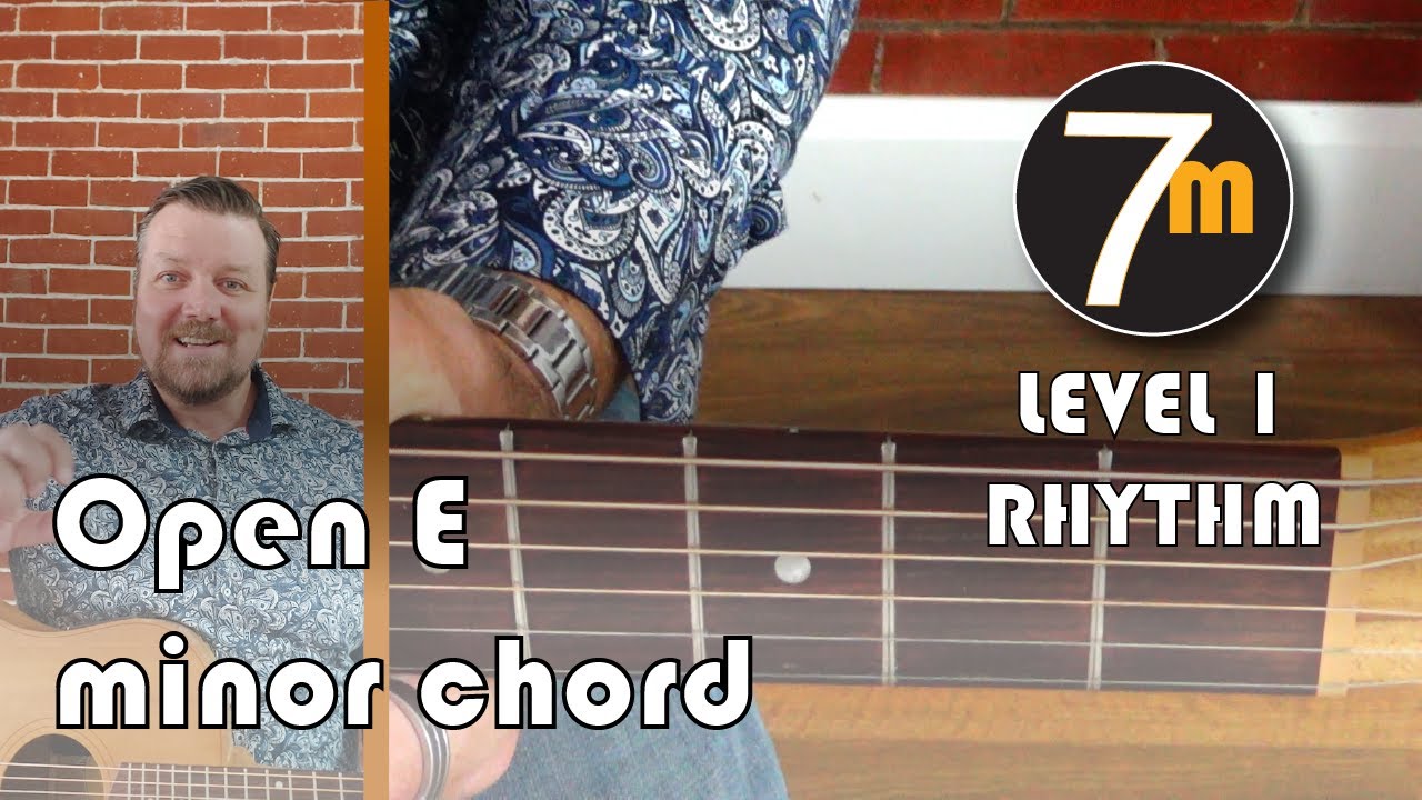 Open E minor chord - guitar lesson - level 1 - YouTube