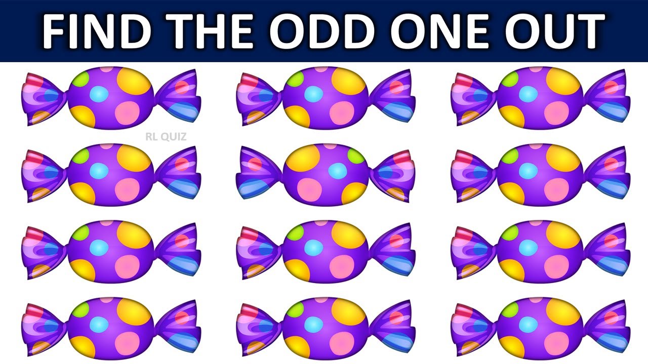 Find the Odd One Out - 🍬🍬Candy Edition - YouTube