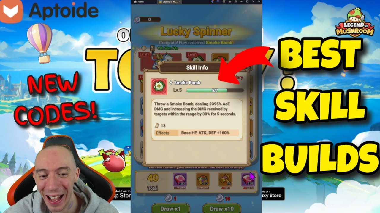 BEST Skill Builds & NEW CODES Legend Of Mushroom - YouTube