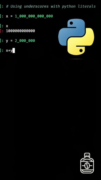 Using underscores with Python integer literals - YouTube