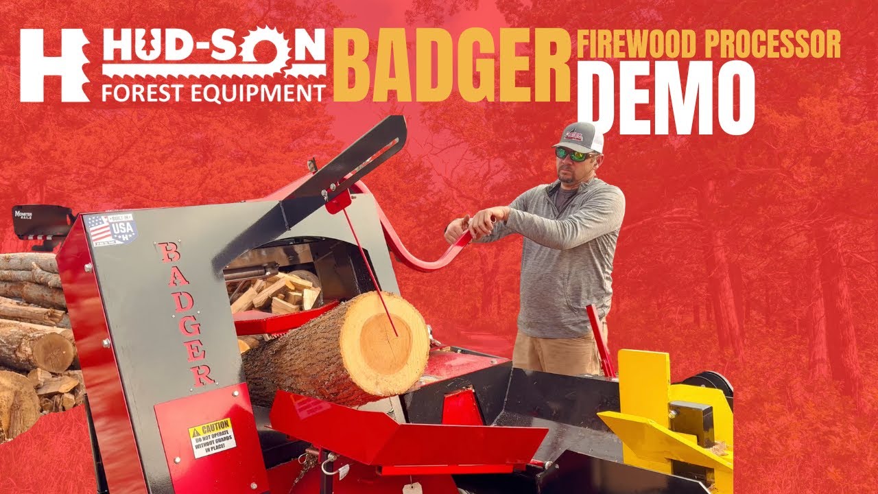 HUDSON BADGER | FIREWOOD PROCESSOR DEMO - YouTube