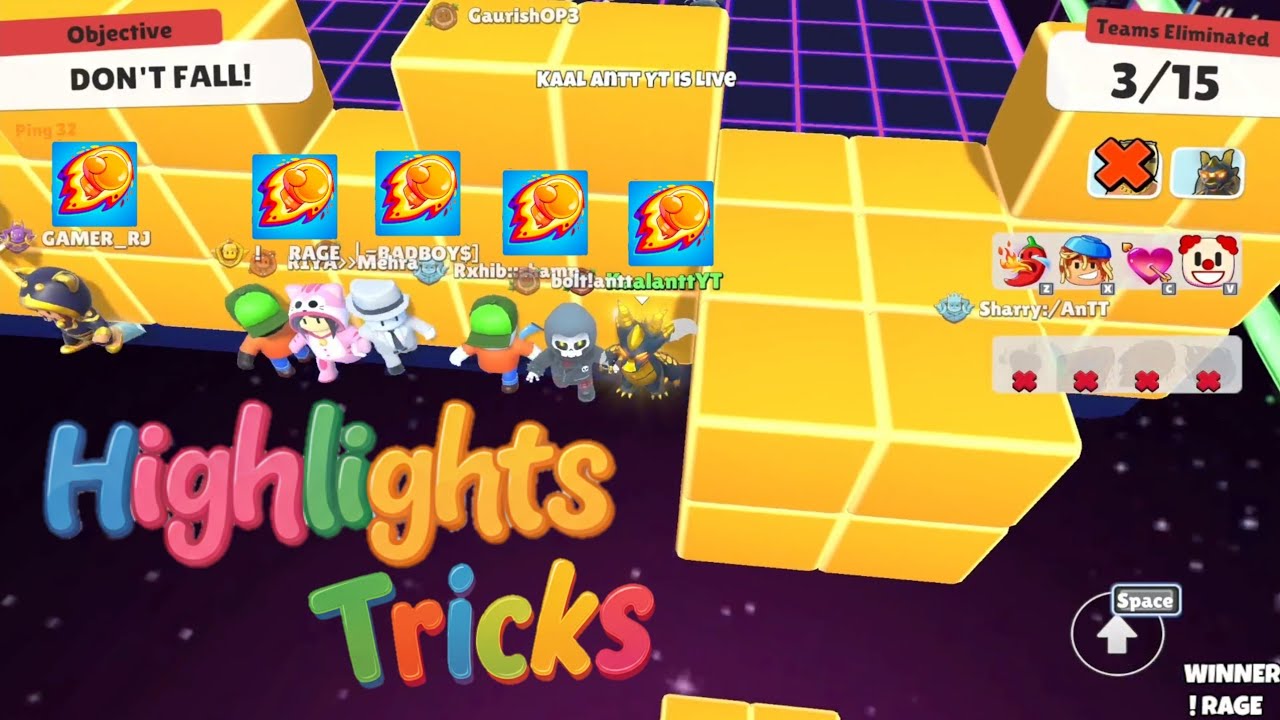 Highlights Tricks BDT Block Dash ☠️ #stumbleguys - YouTube