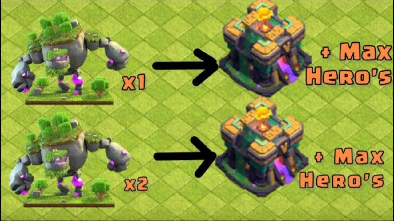 Mountain Golem's Challenge With Max Town Hall 14 And Max Hero's @COC ...