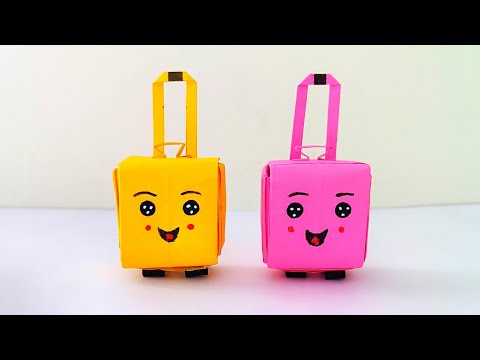 How To Make a Paper School Bag | Origami Crafts | Paper Crafts For ...