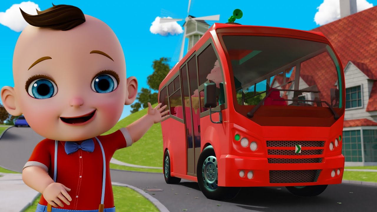 Wheels on the Bus - Baby songs - Red Bus | BabaSharo Kids Songs ...