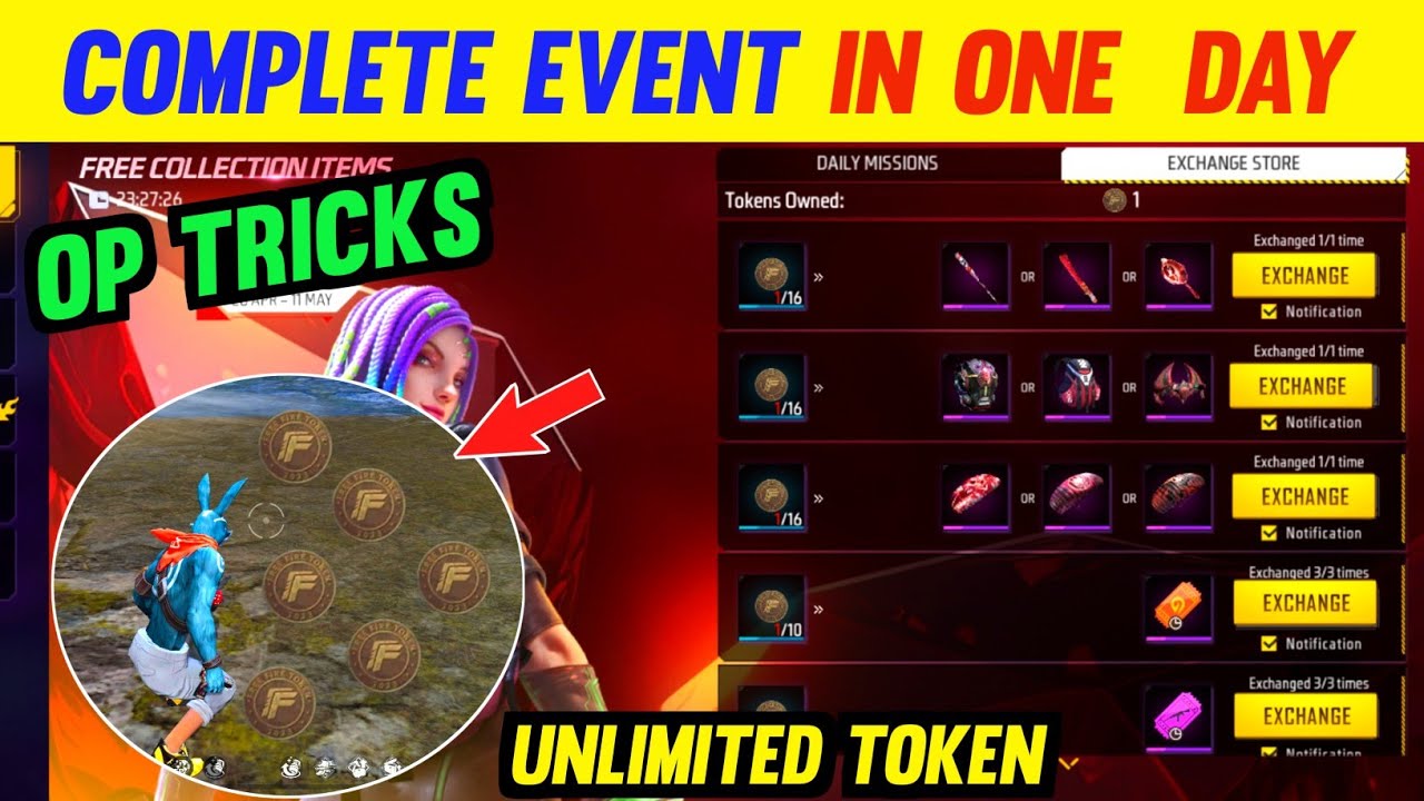 How To Collect Unlimited Arcade Token Free Fire ! Free Collection Items ...
