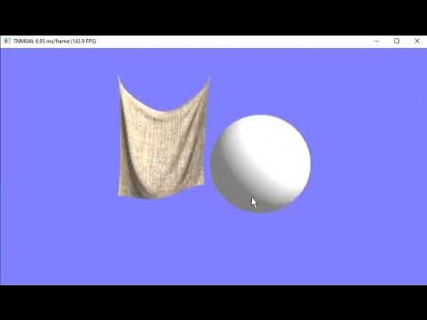 Interactive cloth simulation in OpenGL - YouTube