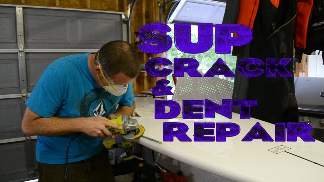 How to Repair Crack or Ding in SUP and Surfboard - YouTube