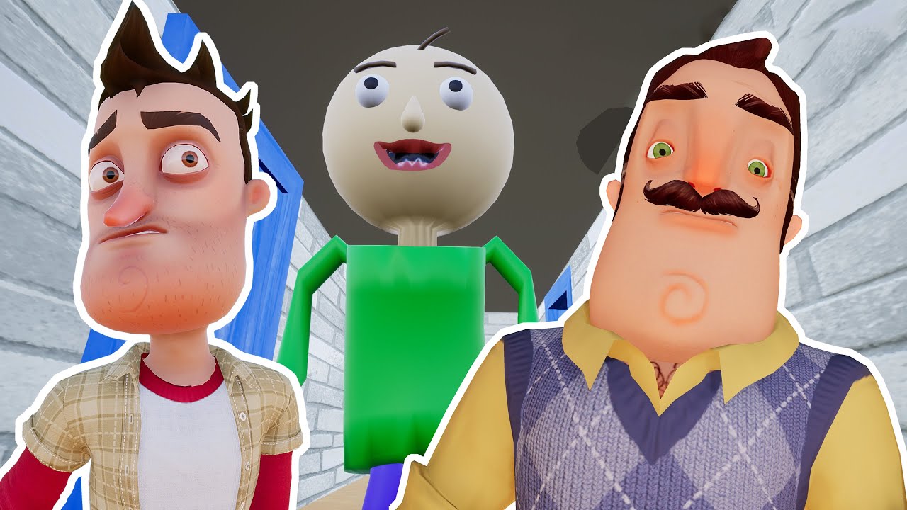 PARKOUR DO BALDI NO HELLO NEIGHBOR (Hello Neighbor Mods) - YouTube